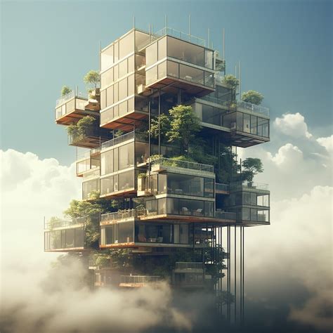 Premium Photo 3d Rendered Building With Creative Architecture