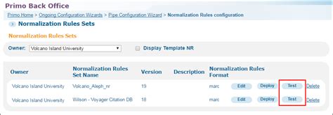 Testing Normalization Rules Ex Libris Knowledge Center