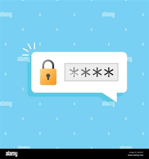 Password Protected Icon In Flat Style Authentication Vector Illustration On Isolated Background