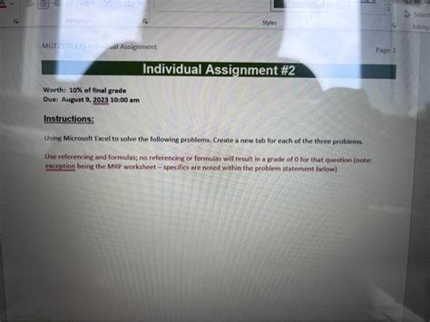 solved instructions using microsoft excel to solve the