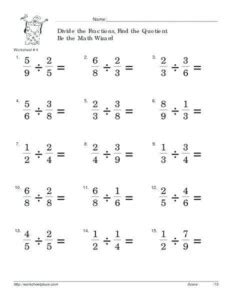 Multiplying Fractions Common Core Worksheets CommonWorksheets