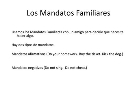 PPT Los Mandatos Familiares PowerPoint Presentation Free Download ID