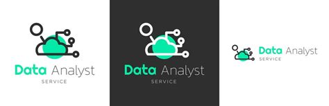 Premium Vector Data Analyst Service Logo Design Set Statistics Research Business Symbol