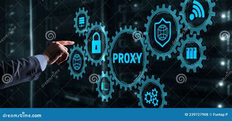 Proxy Server Cyber Security Stock Photo Image Of Protection Address
