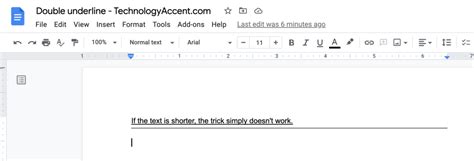How To Double Underline In Google Docs Technology Accent