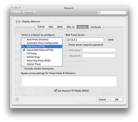 macos mac os x force internet sharing traffic through proxy super user