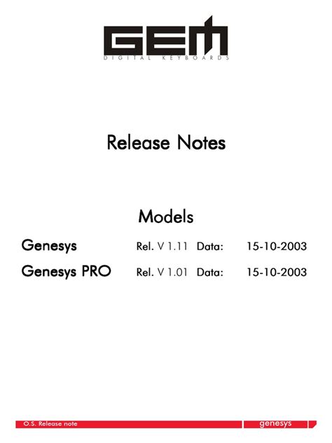 Addendum Genesys Os 1 11 Engl Pdf Computer File Operating System