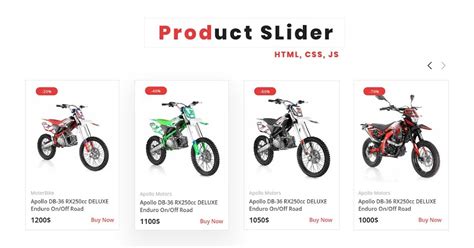 Create Responsive Product Slider Using Html Css And Javascript