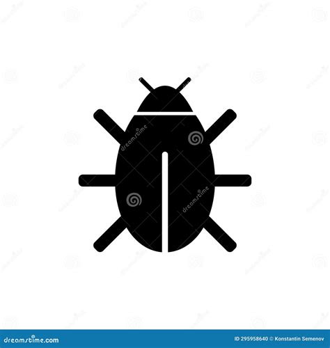 Bug Icon On White Stock Illustration Illustration Of Mite