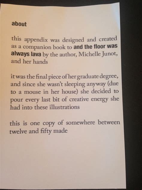Michelle Junot The Making Of An Appendix Of Illustrations