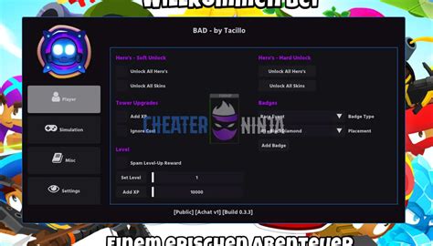 Bloons TD 6 Internal Cheat Unlock All Heros Give XP And More Hack Cheater Ninja