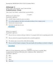 CSIA Quiz Attempt Docx Running Head SHORTENED TITLE UP TO CHARACTERS Attempt