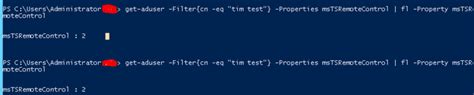 set ad user attribute for remote control tab using powershell