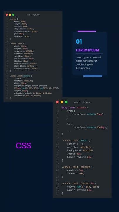 Create Your Dynamic Css Card With Html And Javascript Shorts Viralvideo Webdesign Youtube