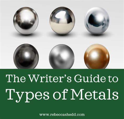 The Writers Guide To Types Of Metals Rebecca Shedd Author