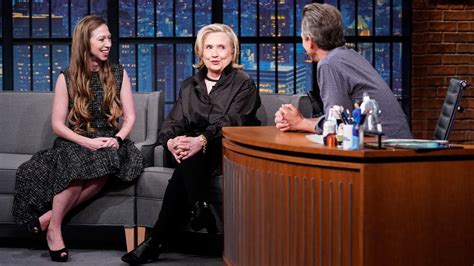 Hillary And Chelsea Clinton Wear All Black Outfits For Seth Meyers