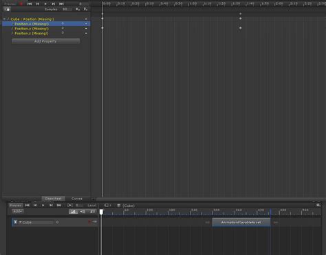 timeline missing shown in animation window after setting animationclip