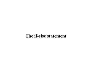 PPT The If Then Else Statement Using C PowerPoint Presentation Free Download ID