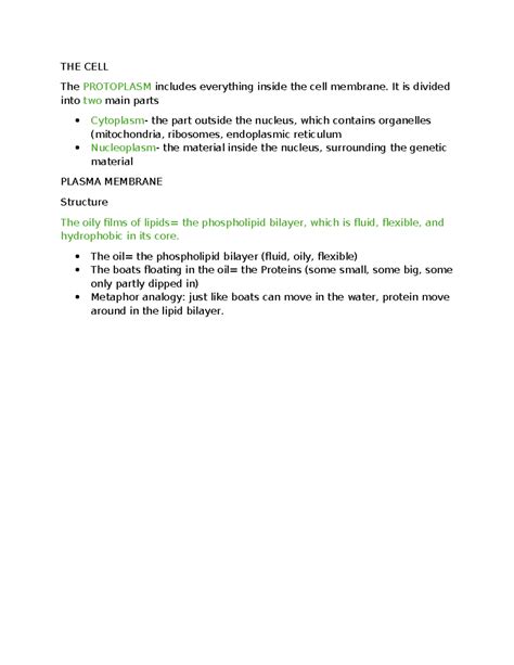 Cell Structure And Function Understanding Protoplasm And Membrane The Cell The Protoplasm
