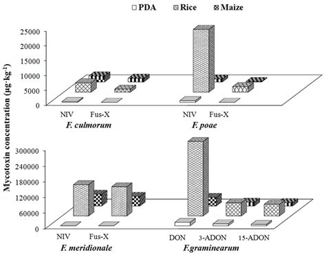 Investigation Of The Type B Trichothecene Mycotoxins Niv Fus‐x Don Download Scientific