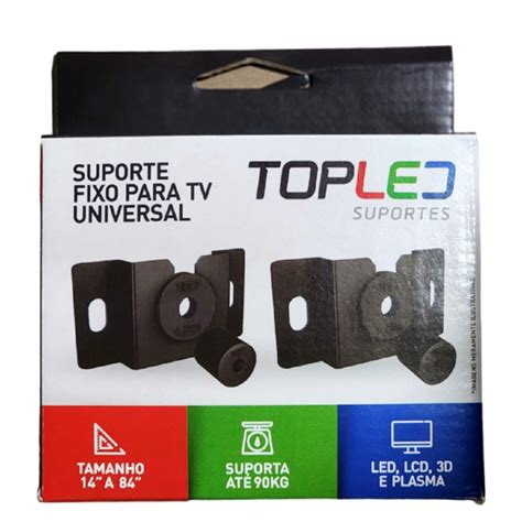 Suporte Fixo Para Tv Universal 14 A 84 Polegadas Top Led Suporte Tv Bordinhon Móveis