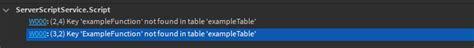 How Do I Check If A Function Exists Inside A Table Scripting Support