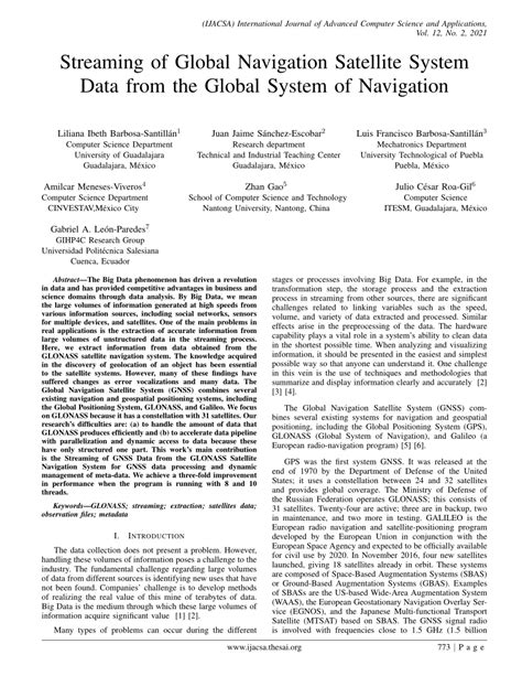 Pdf Streaming Of Global Navigation Satellite System Data From The