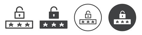 Password Protection Icon Logo Outline 49781307 Vector Art At Vecteezy