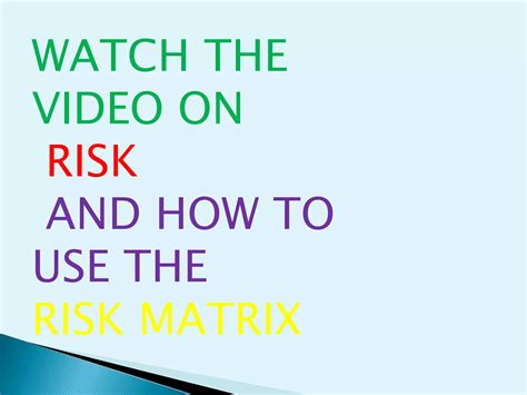 Risk And Use Of Risk Matrix Plus Rpn Calculation 1 Pptx
