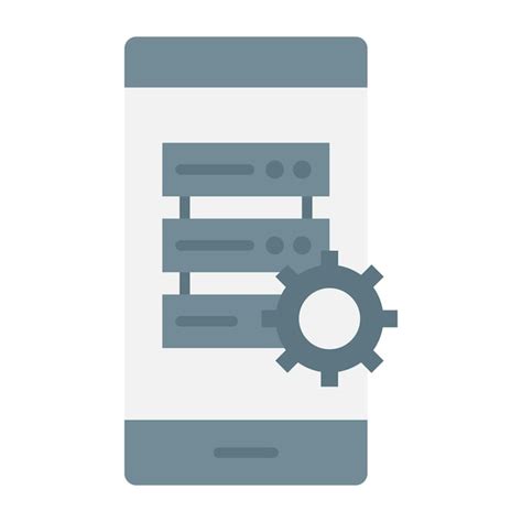 Premium Photo Smartphone Database Flat Illustration