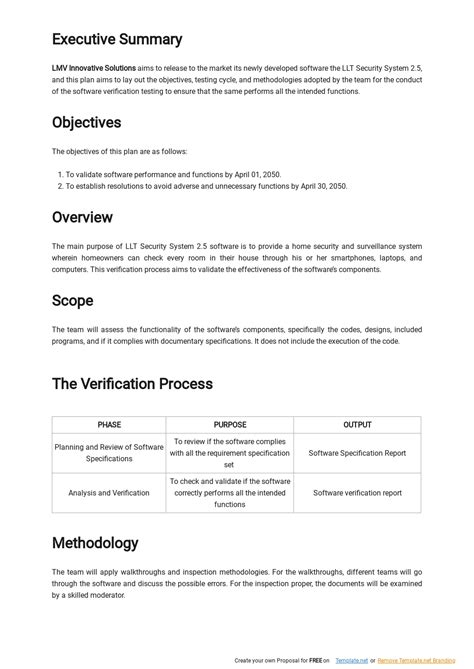 Software Verification Test Plan Template Google Docs Word Apple Pages Template Net