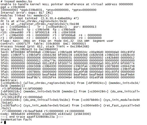 Unable To Handle Kernel Null Pointer Dereference At Virtual Address