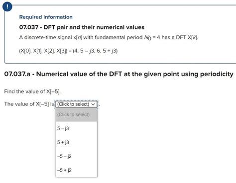 Solved Required Information DFT Pair And Their Chegg Com