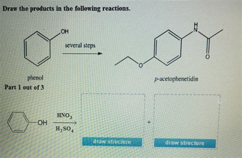 Solved Draw The Products In The Following Reactions Oh