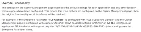 Solved Whats The Impact On Cucm Servers When Adding New Ciphers Cisco Community