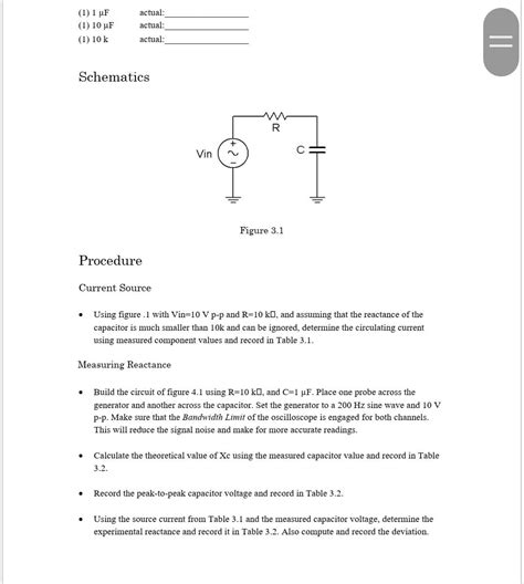 Solved Objective Capacitive Reactance Will Be Examined In Chegg