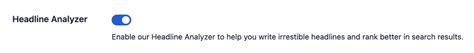 How To Disable The Headline Analyzer Aioseo