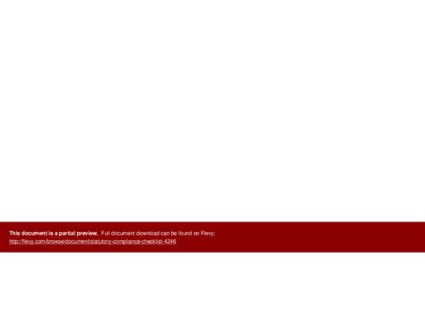 Statutory Compliance Checklist Template Excel Xls