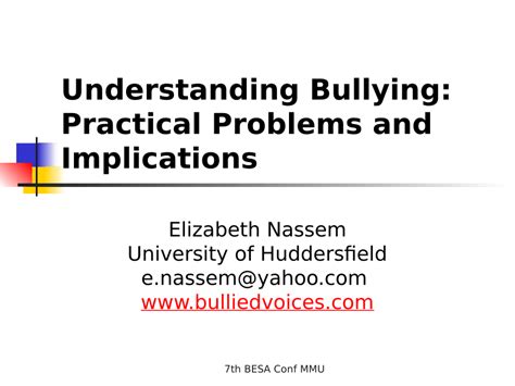 Pdf Understanding Bullying Practical Problems And Implications