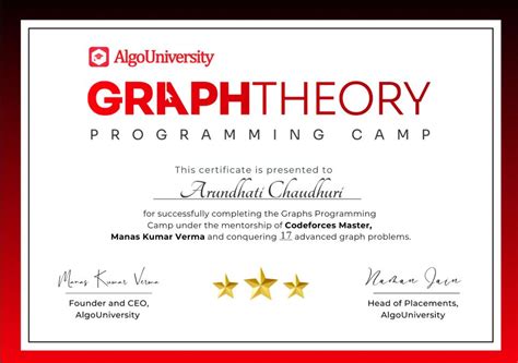 Completed The Graph Theory Programming Camp By Algouniversity Mentored By Codeforces Master