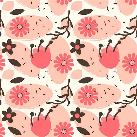 Premium Vector Floral Shape Seamless Pattern