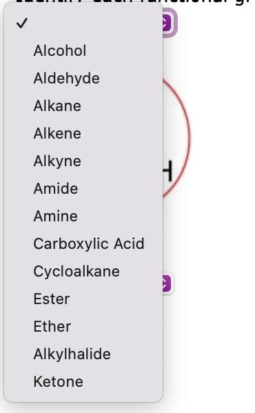Solved Identify each functional group circled on the | Chegg.com