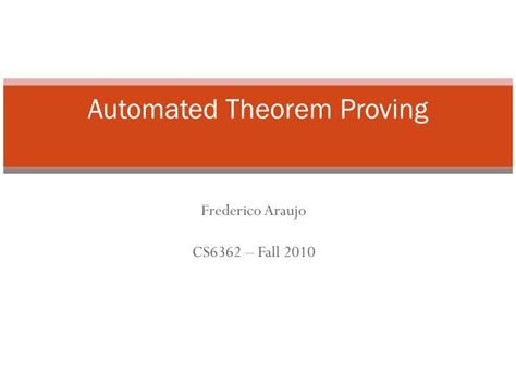 Ppt Automated Theorem Proving Powerpoint Presentation Free Download