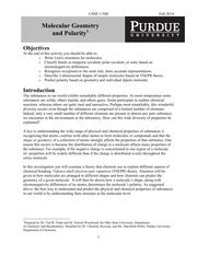 Molecular Geometry And Polarity Lab Prelab CHM Fall Molecular Geometry Molecular