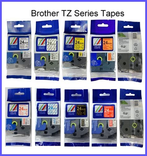4 Pcs Multi Color 24mm Brother Cassette Ribbons Tz Laminated Tape Tze155 Tze355 Tze 455 Tze555