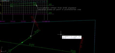 station offset from plan elevation from profile view autodesk community