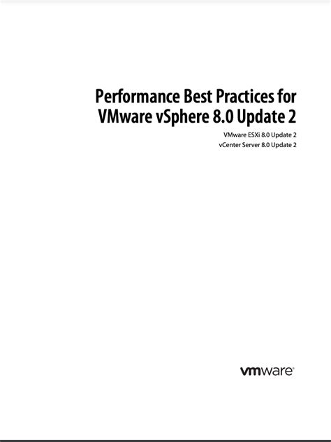 Виртуализация Обновленный документ Performance Best Practices For