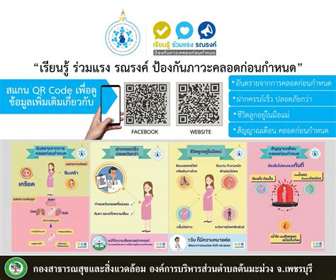 สื่อประชาสัมพันธ์ เรียนรู้ ร่วมแรง รณรงค์ ป้องกันภาวะคลอดก่อนกําหนด
