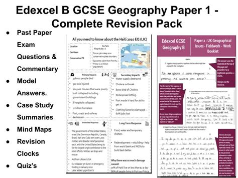 Edexcel B Gcse Geography Paper 1 Complete Revision Pack Teaching