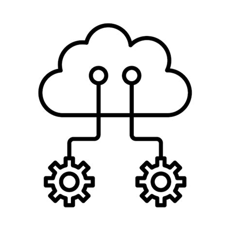 Premium Vector Cloud Interface Line Illustration